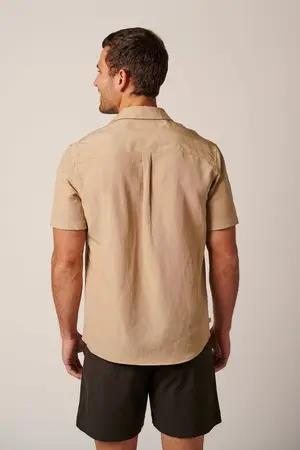 LEISURE LAB Cabana Button Up - Shitake