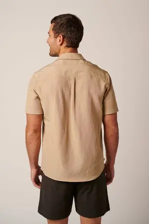 LEISURE LAB Cabana Button Up - Shitake