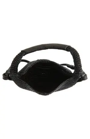 Helen Kaminski Yala Mini Raffia Shoulder Bag - Charcoal/ Black