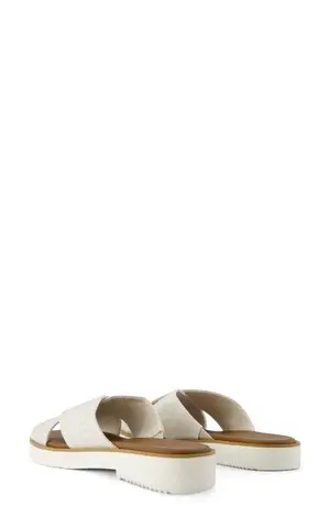Toms Mae Crisscross Slide Sandal - Natural Ivory