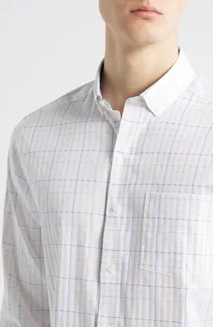 Johnston & Murphy Xc4® Windowpane Print Performance Button-down Shirt