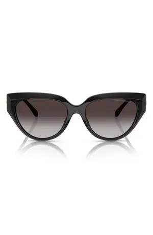 Michael Kors 55mm Cat Eye Sunglasses - Black / Dark Grey Gradient