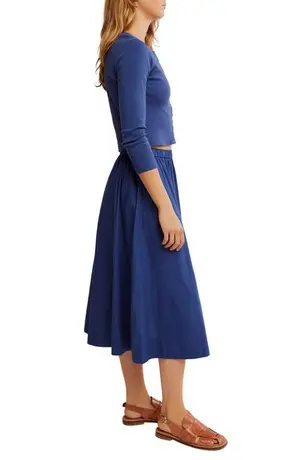 Free People Cardigan And A-line Skirt Set