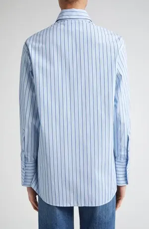 Akris Stripe Cotton Button-down Shirt