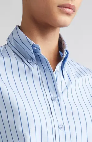 Akris Stripe Cotton Button-down Shirt