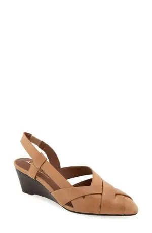 Aerosoles Carmel Slingback Pump - Tan Burnished Leather