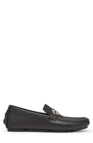 Fendi Ff Square Driving Loafer - Tobacco/ Nero
