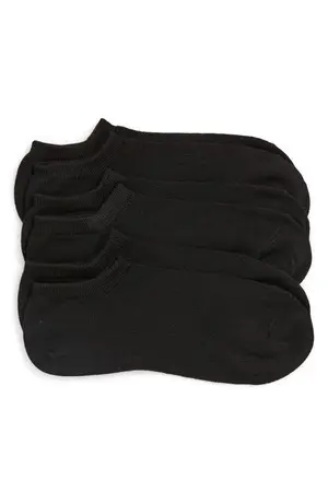 Nordstrom 3-pack Rib No-show Socks - Black