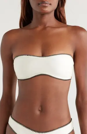 BOAMAR Daphne Strapless Bikini Top - Shimmer Ivory