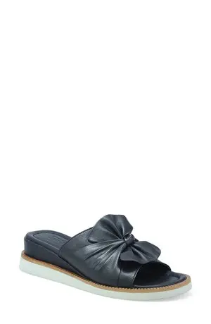 Miz Mooz Evy Platform Wedge Slide Sandal - Black