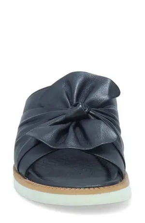 Miz Mooz Evy Platform Wedge Slide Sandal - Black