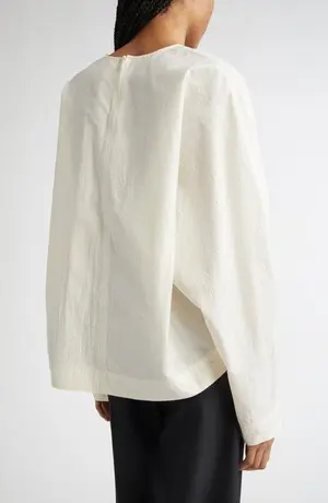 TOTEME Balloon Sleeve Top - Off White