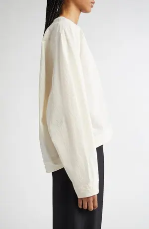 TOTEME Balloon Sleeve Top - Off White