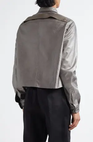 Rick Owens Tour Alice Metallic Leather Jacket