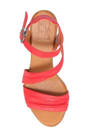 Miz Mooz Kailee Ankle Strap Sandals - Scarlet