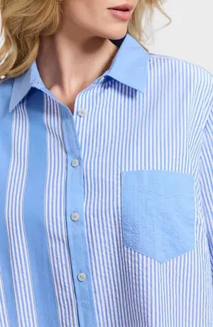 Foxcroft Mix Stripe Button-up Shirt