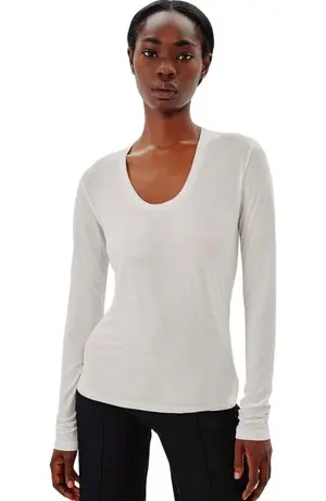Another Tomorrow Long Ballet Scoop Neck Tee