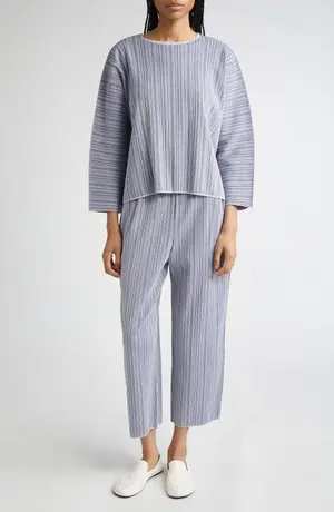 Issey Miyake A-poc Pleated Top - Blue