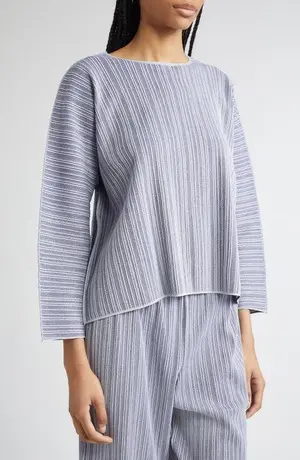 Issey Miyake A-poc Pleated Top - Blue