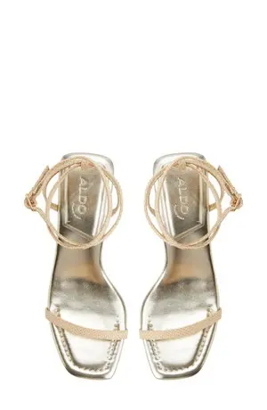 Aldo Strappy Ankle Sandals - Gold