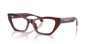 Versace Ve3373u Eyeglasses - Transparent Bordeaux