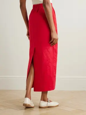 Posse Bonnie Linen Midi Skirt
