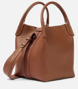 Loro Piana Bale Small Leather Tote Bag - Brown