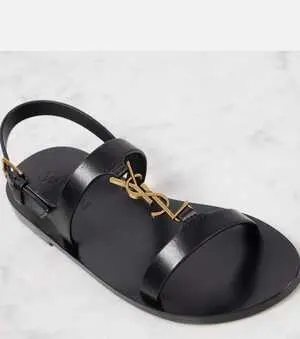 Saint Laurent Cassandra Leather Sandals