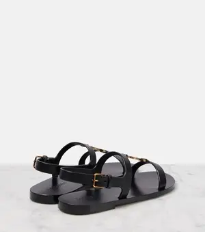 Saint Laurent Cassandra Leather Sandals