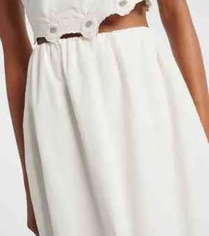 Posse Antoinette Embroidered Maxi Skirt - White