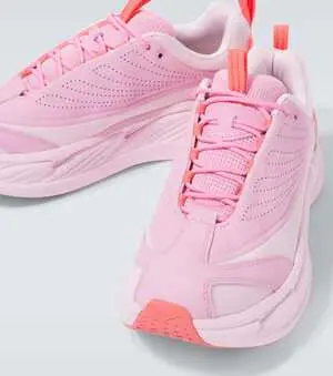 Hoka One One Elevon X Leather And Mesh Sneakers - Pink