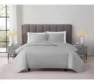 Badgley Mischka Cotton Sateen Full/queen 3-piec E Duvet Set - One-color
