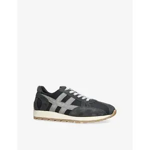 Hogan H671 Brand-embroidered Suede Low-top Trainers