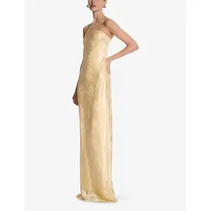 OMNES Amdra Strapless Woven Maxi Dress - Yellow