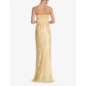 OMNES Amdra Strapless Woven Maxi Dress - Yellow