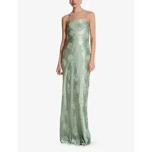 OMNES Amdra Strapless Woven Maxi Dress - Green