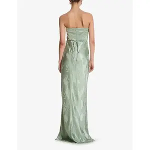OMNES Amdra Strapless Woven Maxi Dress - Green