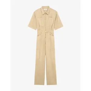 IRO PARIS Maina Short-sleeve Woven Jumpsuit