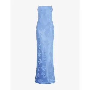 OMNES Amdra Strapless Woven Maxi Dress - Blue