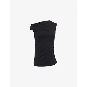 Dries Van Noten Draped Sleeveless Cotton-jersey Top