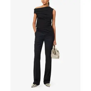 Dries Van Noten Draped Sleeveless Cotton-jersey Top