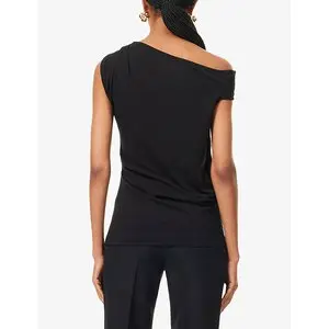 Dries Van Noten Draped Sleeveless Cotton-jersey Top