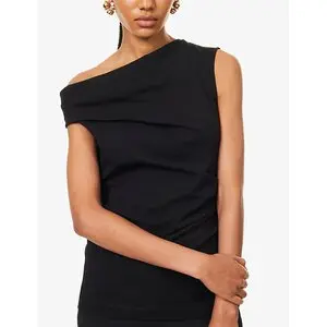 Dries Van Noten Draped Sleeveless Cotton-jersey Top