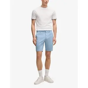 BOSS Straight-leg Slim-fit Stretch-cotton Shorts