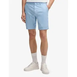 BOSS Straight-leg Slim-fit Stretch-cotton Shorts