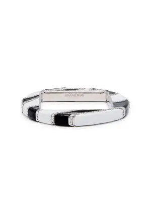 Jacquemus Le Bracelet Rond Zebra Enamelled Bracelet