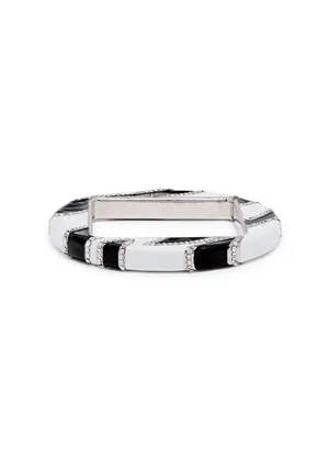Jacquemus Le Bracelet Rond Zebra Enamelled Bracelet