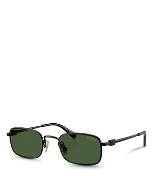 Miu Miu Regarde Rectangle Sunglasses, 49mm Black
