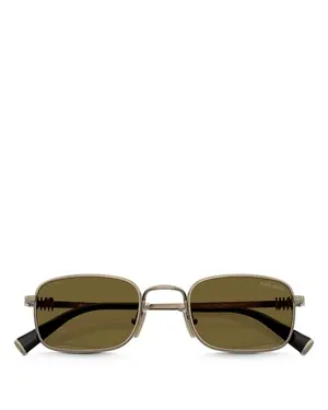 Miu Miu Regarde Rectangle Sunglasses, 49mm - Dark Brown