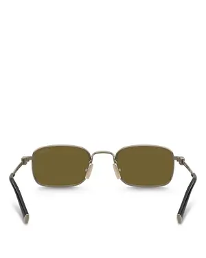 Miu Miu Regarde Rectangle Sunglasses, 49mm - Dark Brown